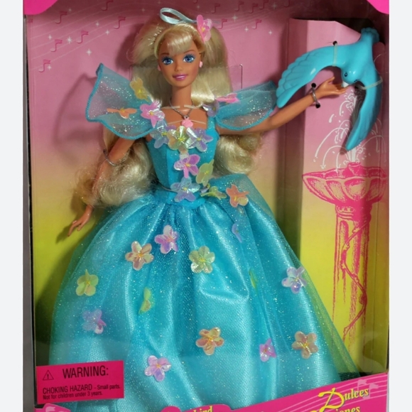 Barbie | Toys | Nib Songbird 995 Barbie Doll 9s Big Blue Flower Ball ...